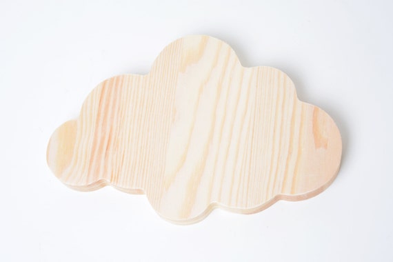 Wooden cloud shape thick wall decor bedroom nursery | Etsy