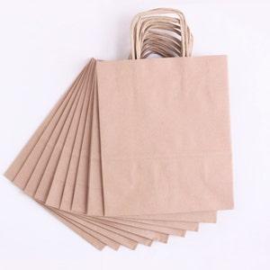 Set of 15 Paper Bags White Paper Bag With Handles Small - Etsy