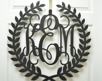 Leaf monogram | Etsy