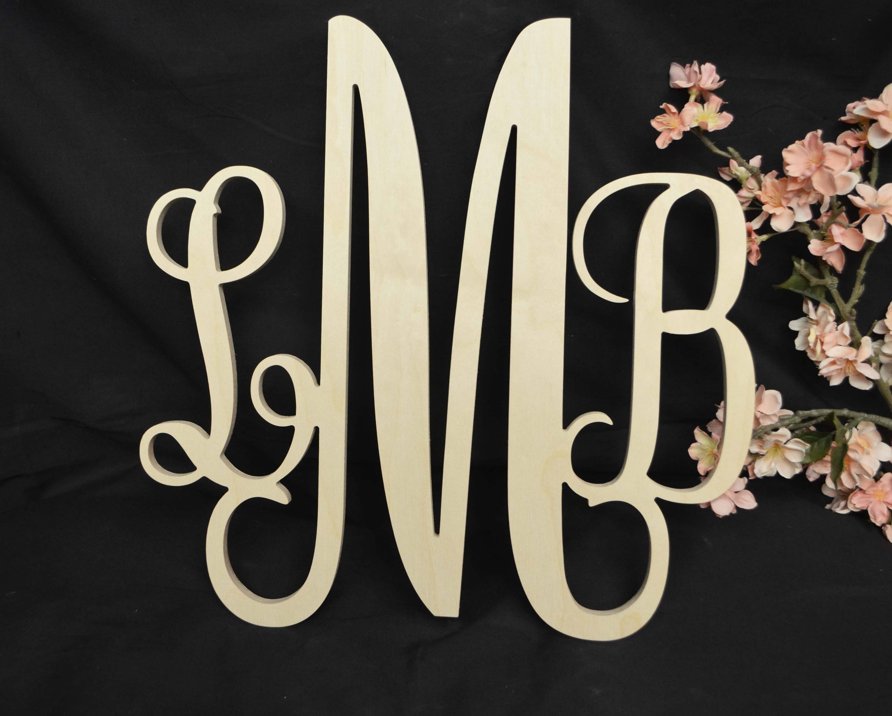 Three Letter Monogram- Nursery Monogram- Baby Room- Nursery Decor ...