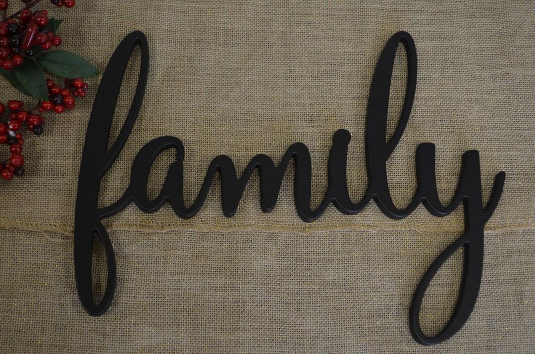 Painted Family Sign - Family Wall Sign- Family Wall Plaque- Farmhouse ...