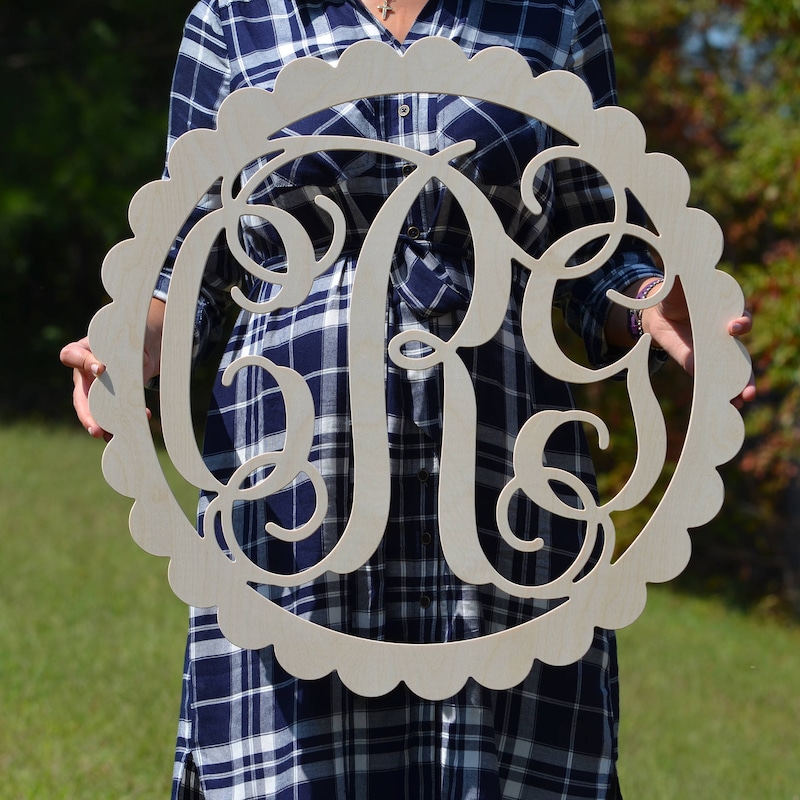 3 Letter Monogram - Etsy