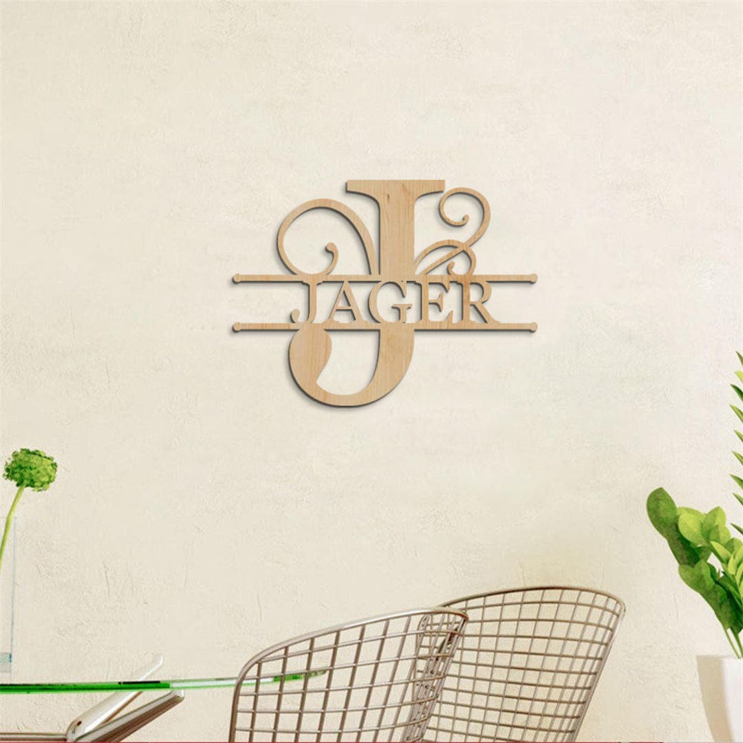 Custom Monogram Design Family Last Name Monogram Name Sign - Etsy