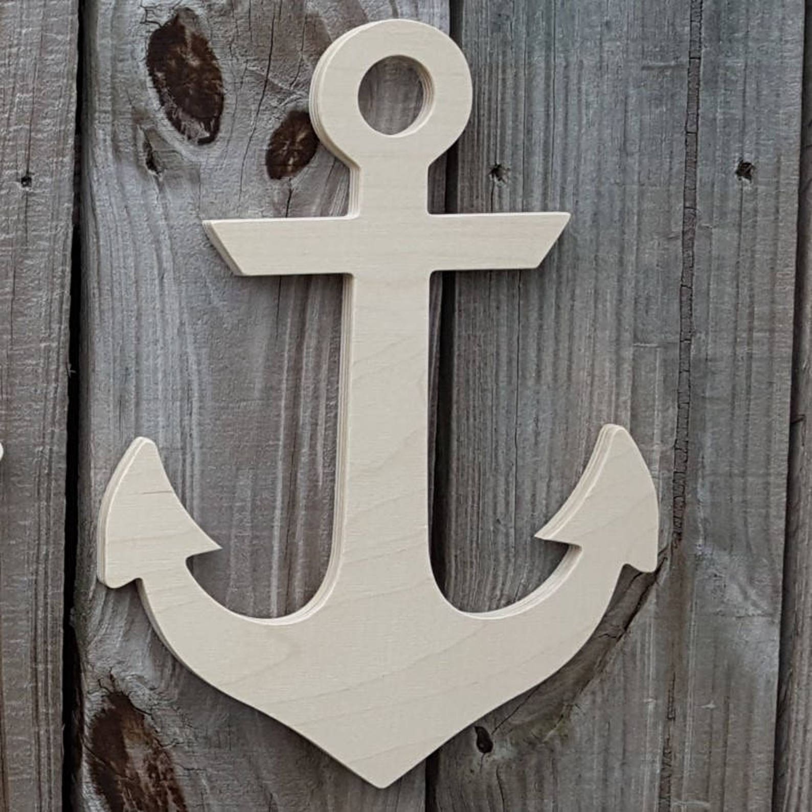 Anchor Shape Anchor Cutout Wooden Cutout Wood Shape | Etsy