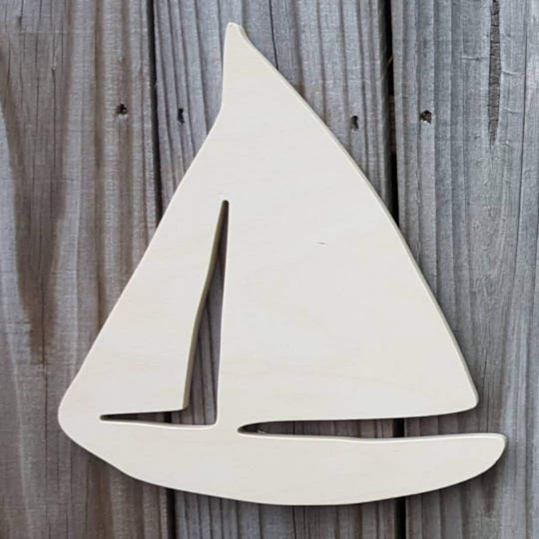 Sailboat Wood Shape - Sailboat Cut Out- Sailboat- Wood Shape- Wooden ...