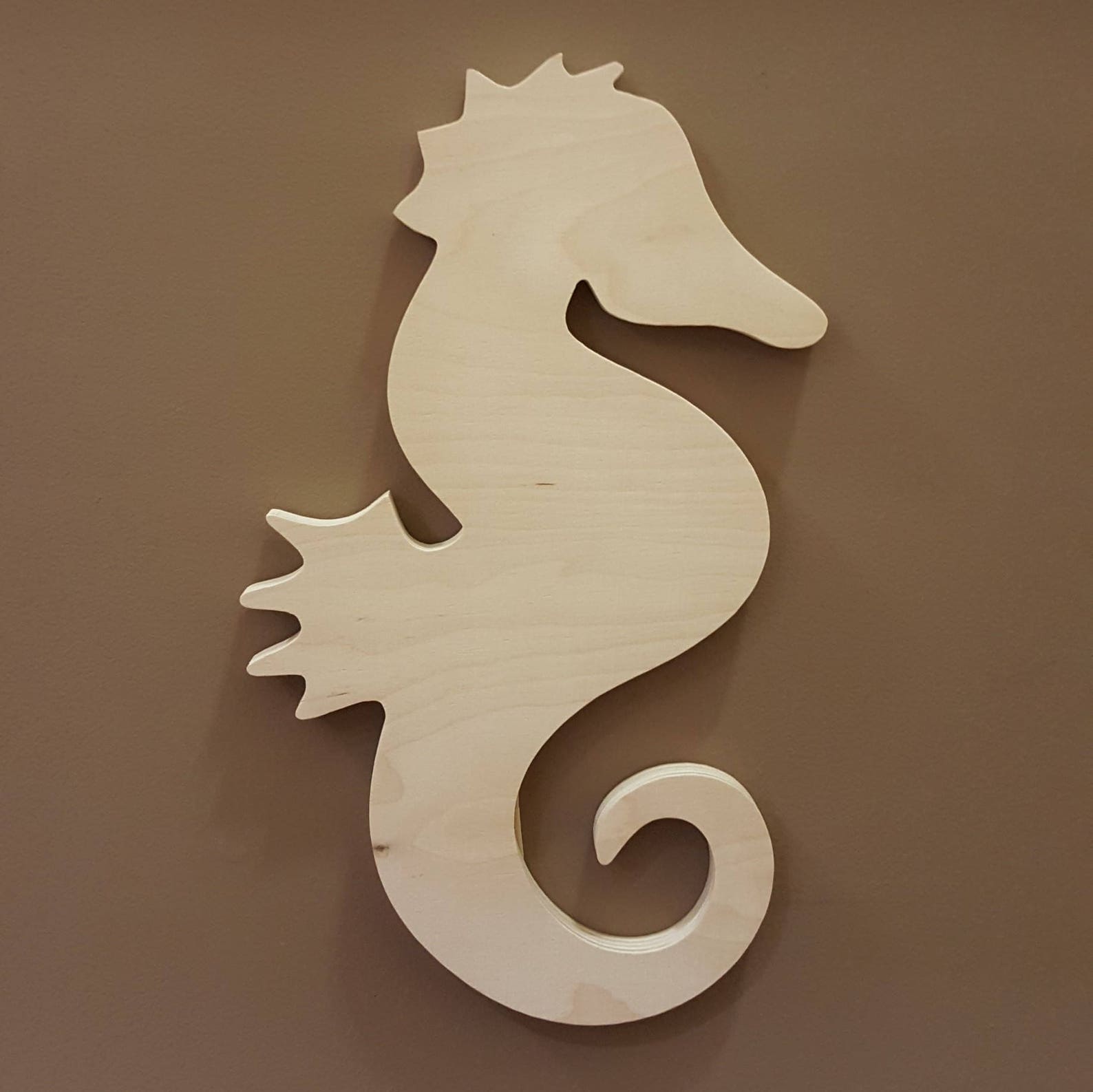 Seahorse Wood Cutout Seahorse Shape Nautical Nursery Wood - Etsy