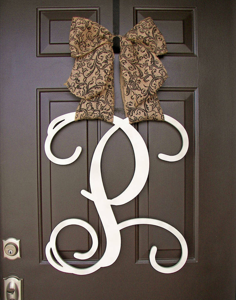 Vine Script Letters Large Wooden Letter Door Hanger Nursery | Etsy