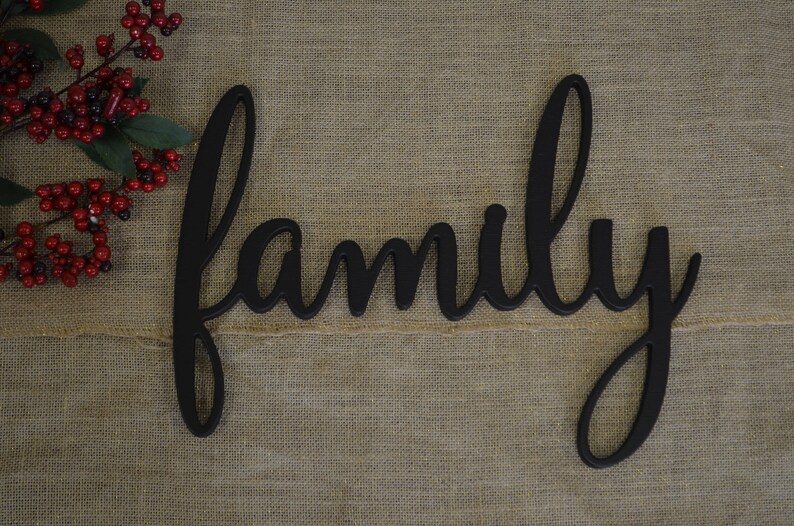 Painted Family Sign - Family Wall Sign- Family Wall Plaque- Farmhouse ...