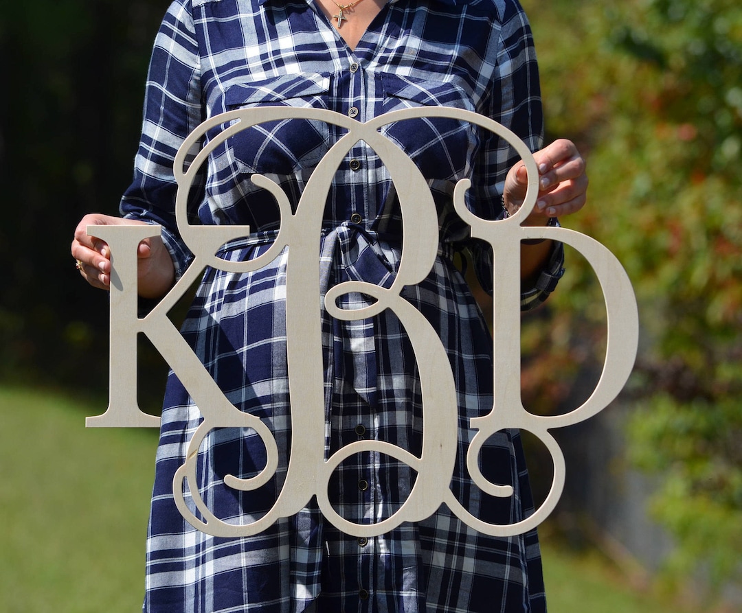 Personalized Wooden Monogram, Wall Hanging, Wooden Initials, Custom ...