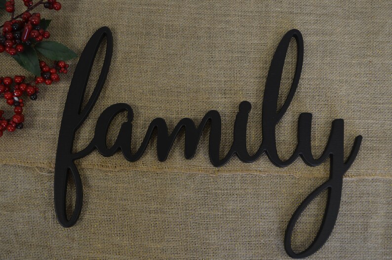 Painted Family Sign - Family Wall Sign- Family Wall Plaque- Farmhouse ...
