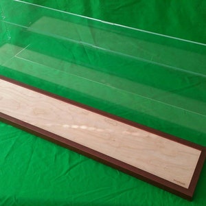20"l X 5"w X 5"h Display Case With 1/8" Thick Acrylic Brown Wood Frame ...