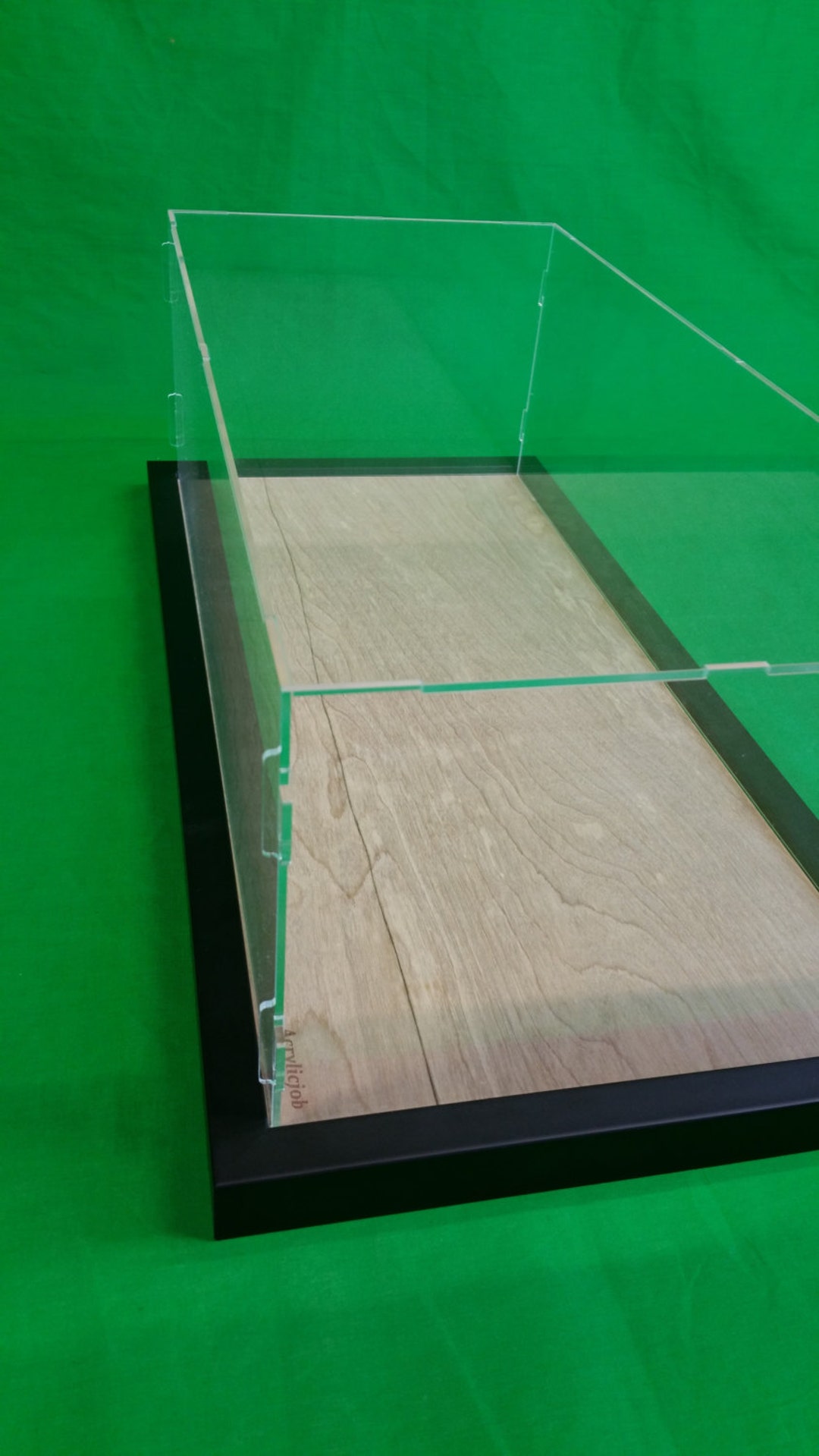 17.5" L X 12.5"w X 33"h Display Case With 3/16" Thick Acrylic, Black ...
