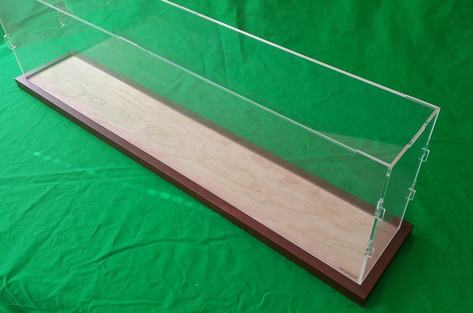 26"l X 9"w X 10"h Display Case With 3/16" Thick Acrylic Brown Wood ...