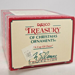 Enesco A Cup of Cheer Ornament Santa Mouse Cozy Cup Series Treasury of ...