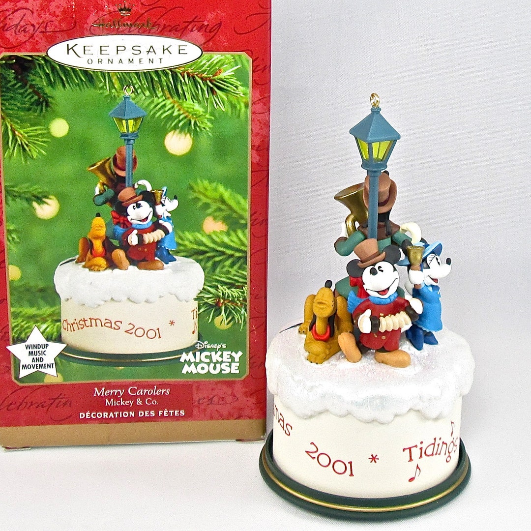 2001 Hallmark Merry Carolers Disney Keepsake Ornament Mickey & Co Music ...