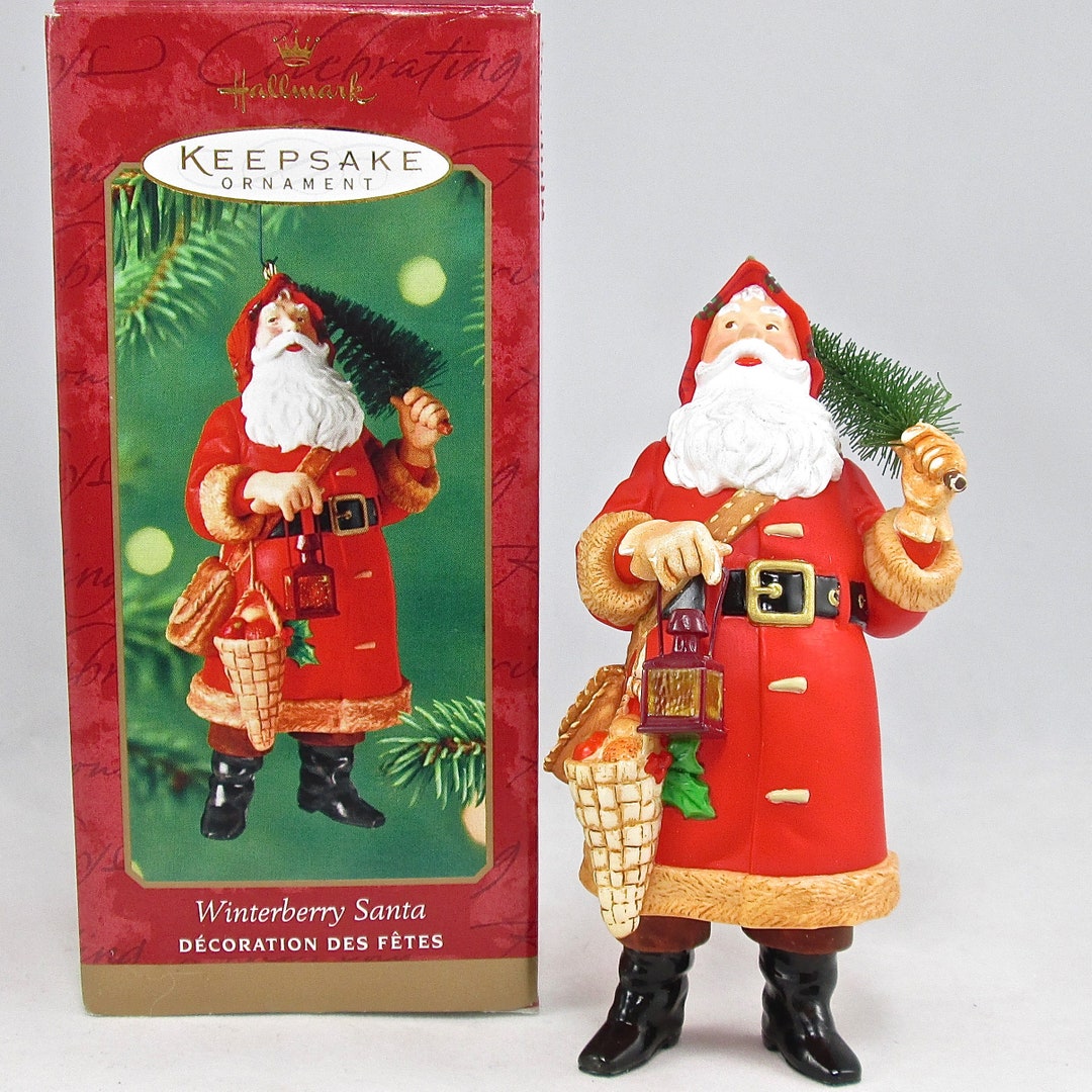 2000 Hallmark Winterberry Santa Keepsake Ornament Vintage Santa Claus ...