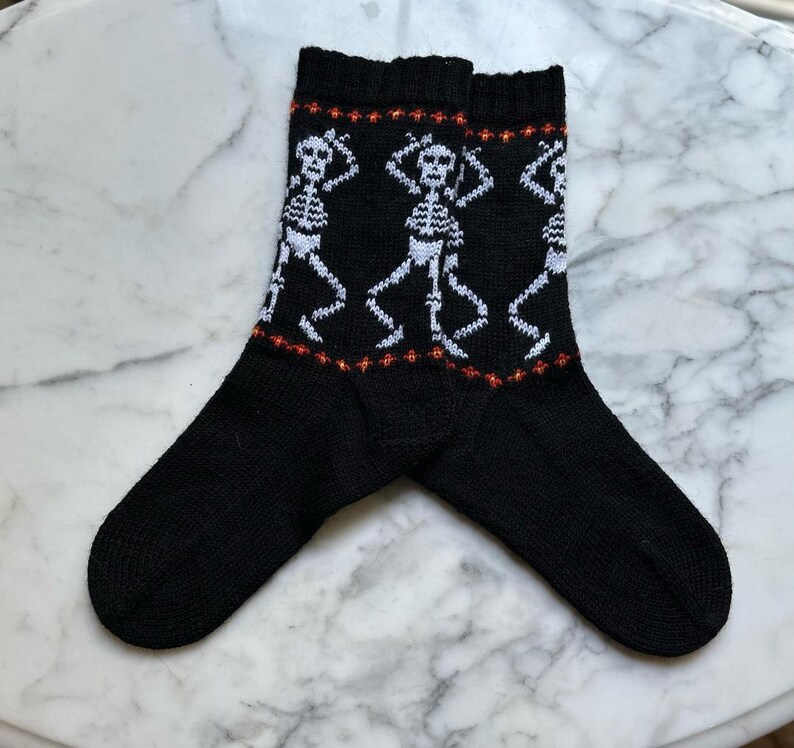 Dancing Skeletons Top-down Sock Pattern. - Etsy