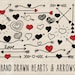 Hearts and Arrows Clip Art Set. Valentine's Day Clipart. Hand Drawn ...