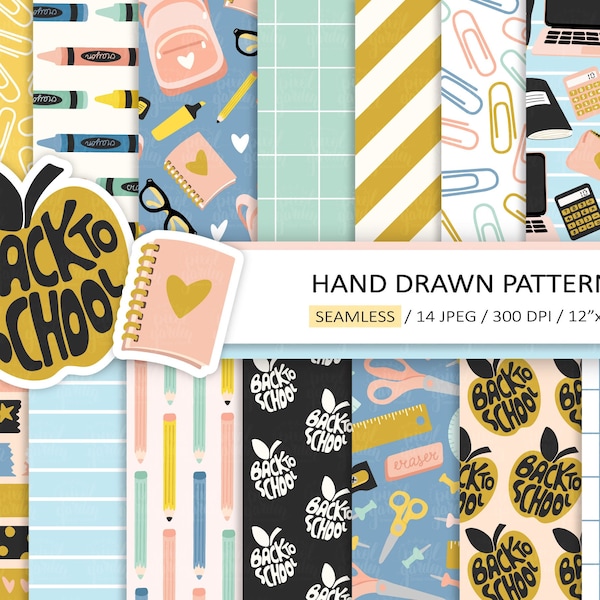 School Digital Background - Etsy