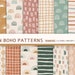 Boho Doodle Seamless Digital Paper. Geometric Boho Patterns. Hand-drawn ...