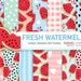 Watermelon Digital Paper. Seamless Watermelon Background. Hand Drawn ...