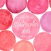 Watercolor Dots Clipart. Hand Painted Pink, Peach & Red Watercolor ...