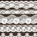 White Lace Border Clip Art. Wedding Lace Clipart. Shabby, Rustic Lace ...