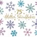 Glitter Snowflake Clip Art. Sparkle Christmas Snowflakes. Frozen, Snow ...