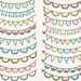 Bunting Banner Clip Art. Doodle Flag Banners. Hand Drawn Party Garland ...