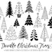 Doodle Christmas Tree Clip Art. Hand Drawn Christmas Tree Illustrations ...
