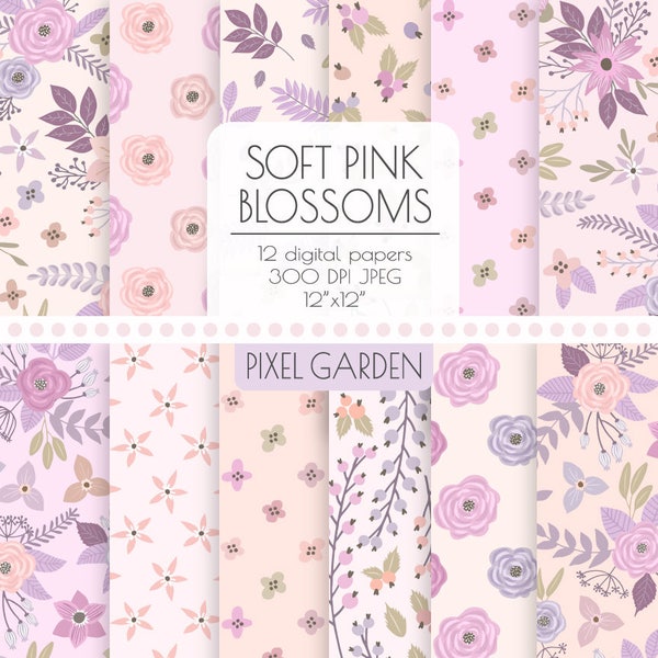 Roses Digital Paper - Etsy