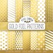 Gold Foil Digital Paper. Gold and White Scrapbook Papers. Gold | Etsy