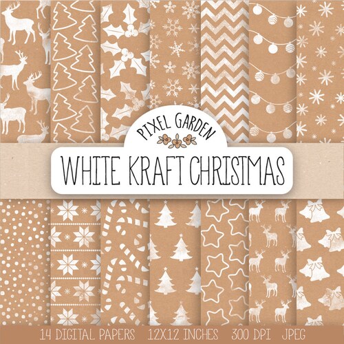 Christmas Digital Paper. Vintage Christmas Scrapbook - Etsy
