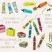 Back to School Clipart. Hand Drawn School Clip Art. Office Supplies ...