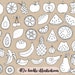 Hand Drawn Fruits Clipart. Tropical Fruits, Berries Clipart. Summer ...
