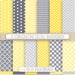 Baby Owl Clip Art. Nursery, Yellow, Gray Baby Shower Clipart. Baby Boy ...
