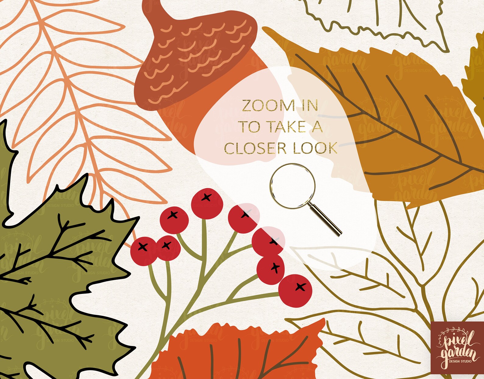 Fall Leaf Clipart. Autumn Leaves Illustration. Autumn Foliage | Etsy