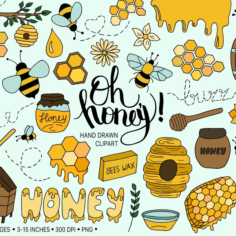 Honey Bee Clip Art - Etsy
