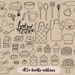 Baking Clipart. Hand Drawn Cake, Cookie, Meringue Clip Art. Bakery ...