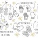 Christmas Clip Art. Hand Drawn Mittens Clipart. Scandinavian, Nordic ...