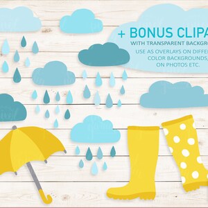 Rain Digital Paper. Raindrop, Umbrella, Could Patterns. Umbrellas ...