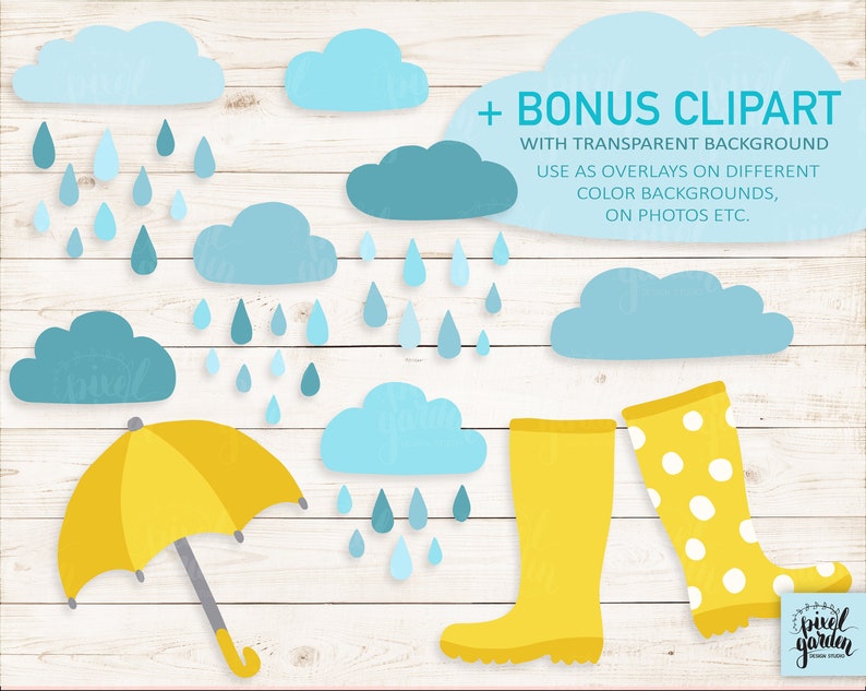 Rain Digital Paper. Raindrop Umbrella Could Patterns. - Etsy