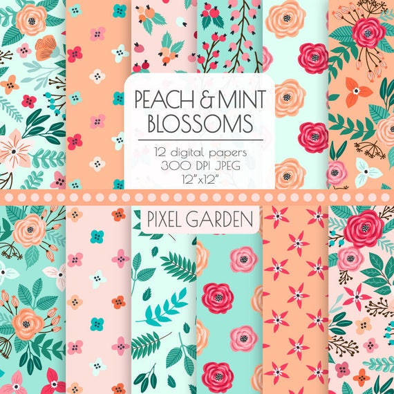 Coral And Mint Pattern