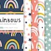 Rainbows Digital Paper. Hand Drawn Nursery Art. Boho Rainbow ...