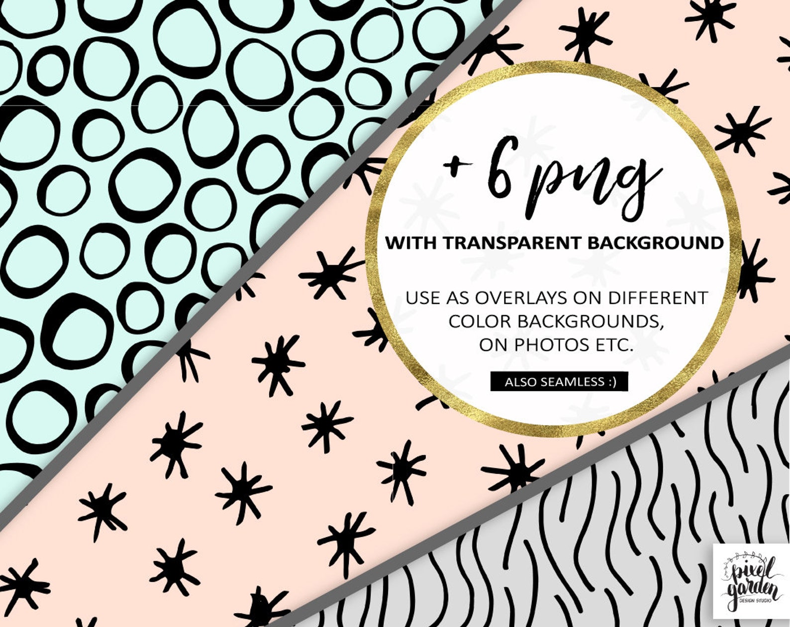 Black & White Geometric Digital Paper Minimalist Blog - Etsy