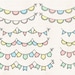 Bunting Banner Clip Art. Doodle Flag Banners. Hand Drawn Party Garland ...