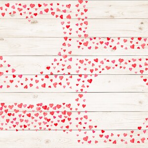 Watercolor Hearts Overlays & Digital Paper. Valentines Day Photo ...