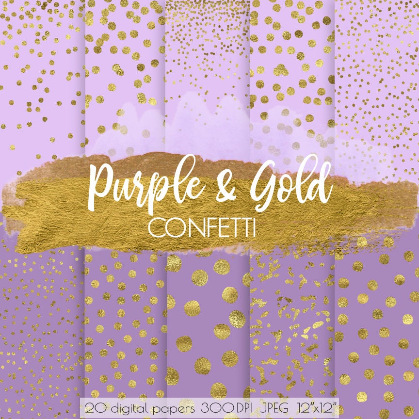 Craft Supplies & Tools confetti gold foil backgrounds printable ...