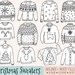 Ugly Christmas Sweater Clipart. Hand Drawn Tacky Christmas Jumper ...