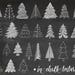 Chalkboard Christmas Tree Clip Art. Hand Drawn Chalk Christmas ...